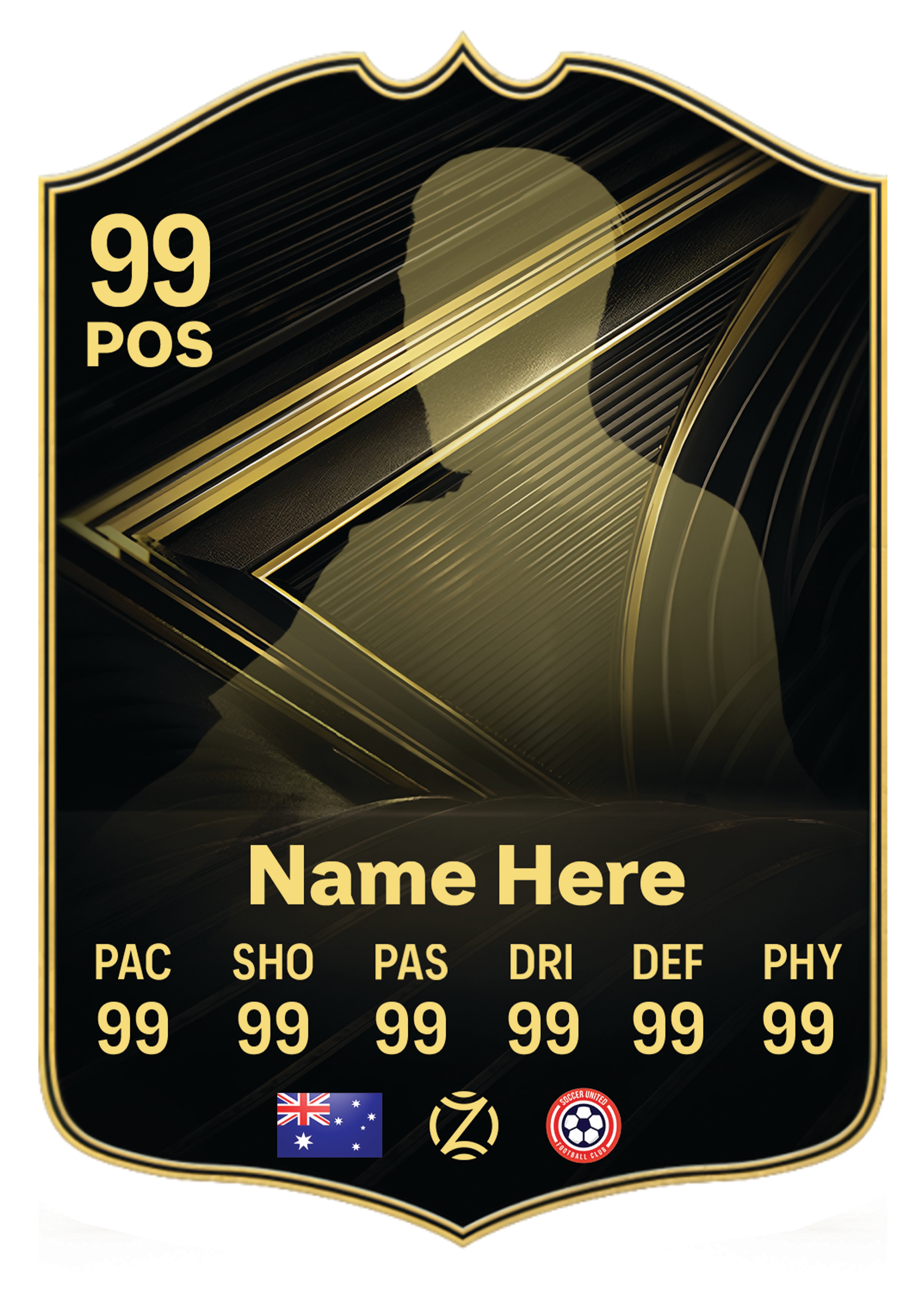 Personalized Football Card | Custom Football Gift | OZ Football Card