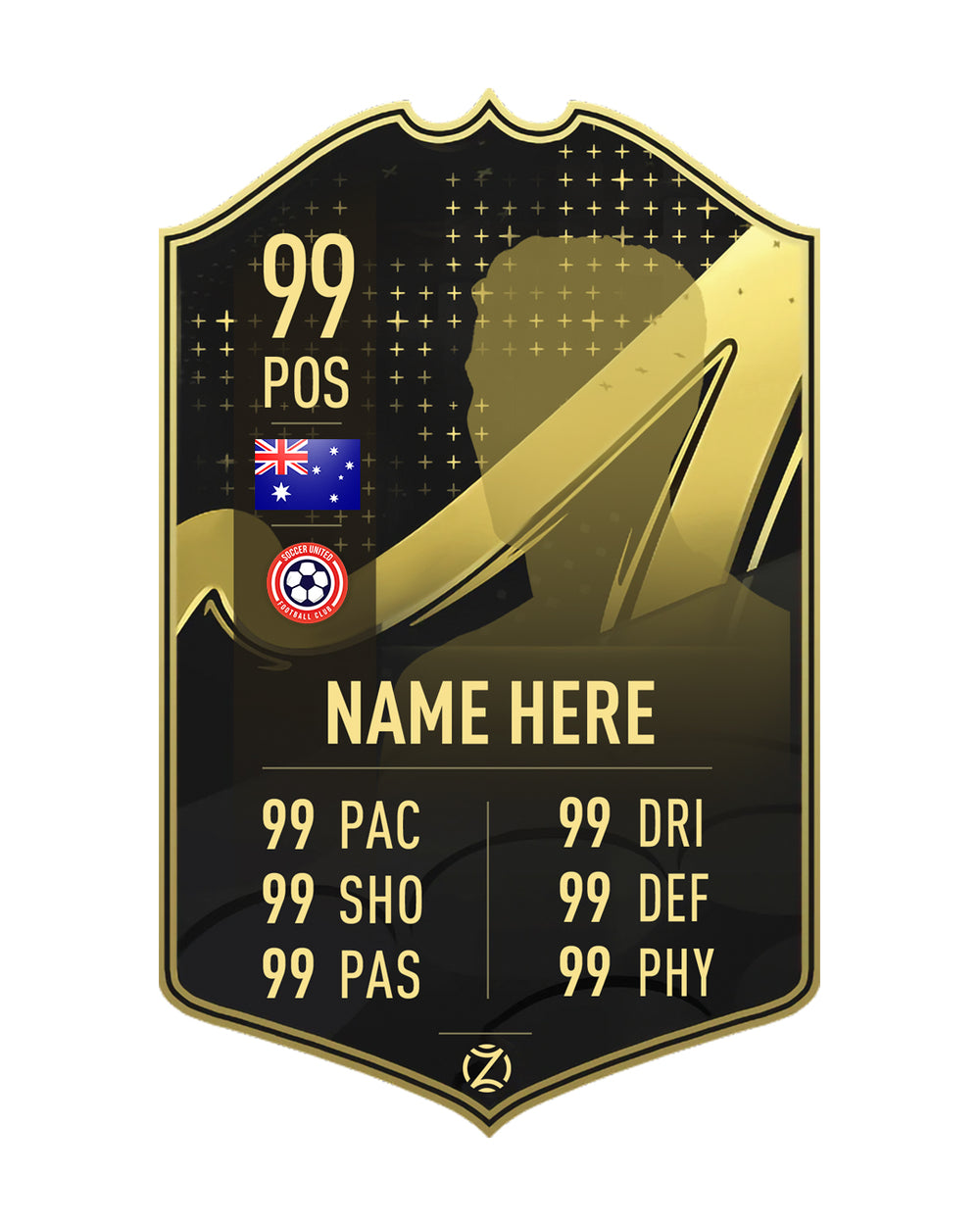 Personalized Football Card | Custom Football Gift | OZ Football Card